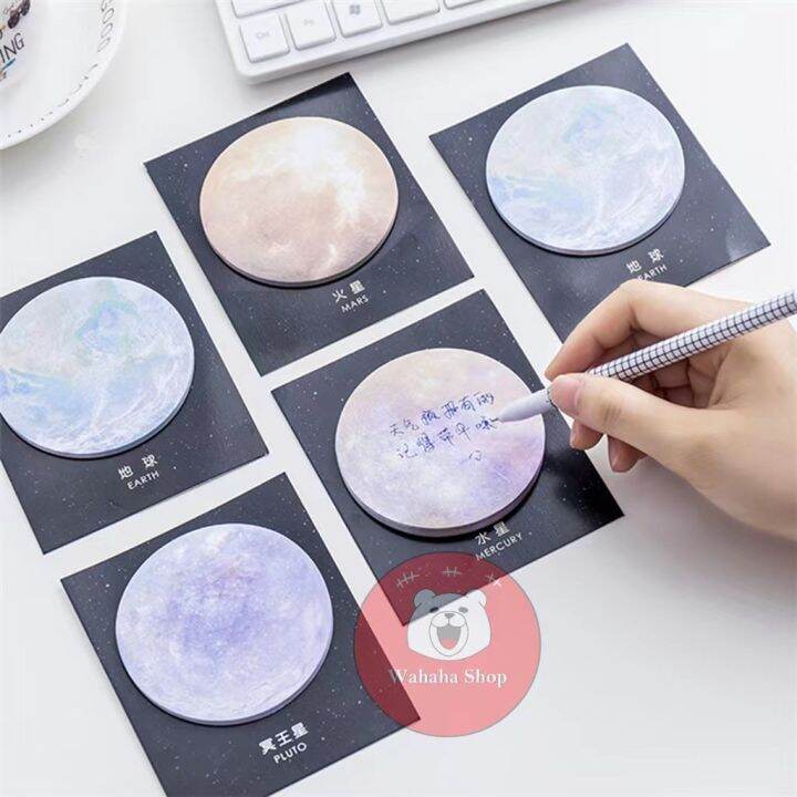 Sticky Note Planet Bulat Galaxy Rainbow Moon Earth Mars Mercury ...