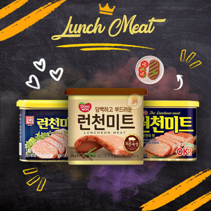 KOREA Luncheon Meat LOTTE 340g┃HANSUNG 340g ┃Dongwon 340g 韩国乐天罐装午餐肉 | Lazada