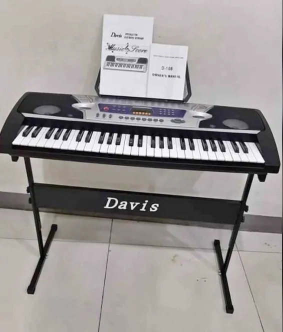 DAVIS KEYBOARD D-108 (w/ SONGBOOK, ADOPTOR, CHORD STAND, AND MANUAL and ...