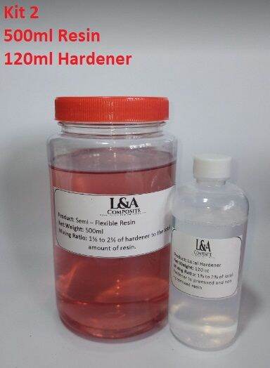 Fiberglass Kit 2 (E2) - 500ml Resin with 120ml Hardener | Lazada PH