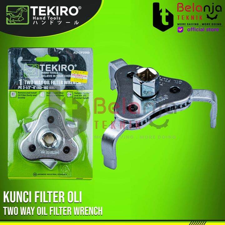 Tekiro Kunci Buka Filter Oli Universal 2 Way Oil Filter Wrench Kaki 3 ...
