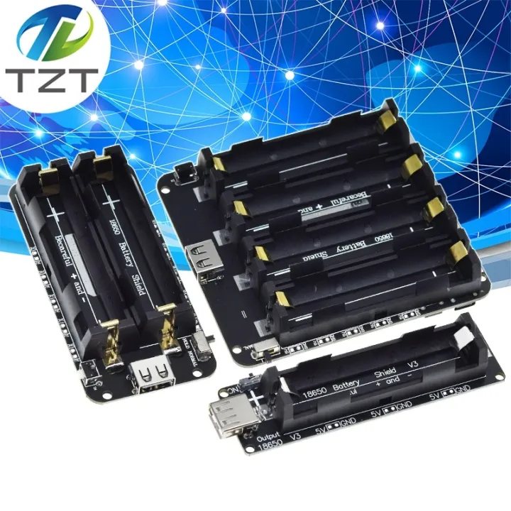 【CW】 Voltage 18650 Lithium Battery Shield Expansion Board Module 5V/3A ...