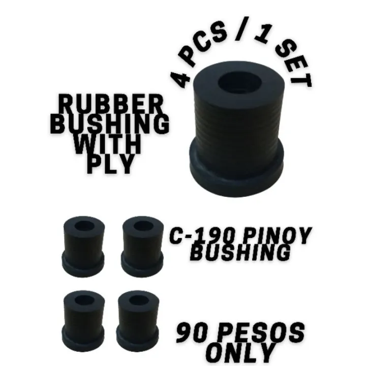RUBBER BUSHING WITH PLY | C-190 PINOY | PINOY MOLYE TRYSIKEL | 4PCS ...