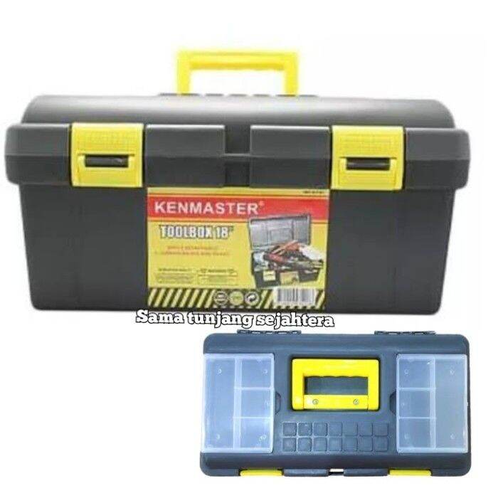 KENMASTER TOOL BOX PLASTIK 18" / BOX PERKAKAS BESAR 18 INCH | Lazada ...