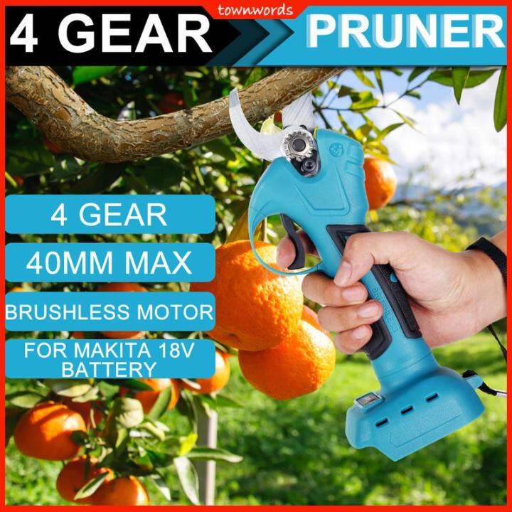 Cordless Brushless Pruner Electric Pruning Shear Professional Cordless ...