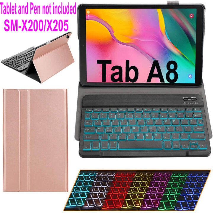 7-color backlight Keyboard Case For Samsung Galaxy Tab A8 10.5 2022 SM ...