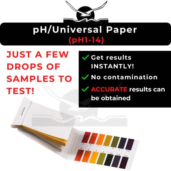 Universal pH paper test paper indicator strips pH 0-14 | Lazada