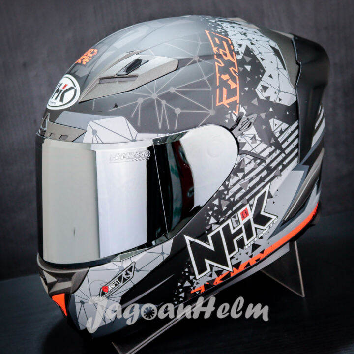 NHK HELM RX9 TOXIC | BLACK SILVER DOFF | RX-9 DOUBLE VISOR | Lazada ...