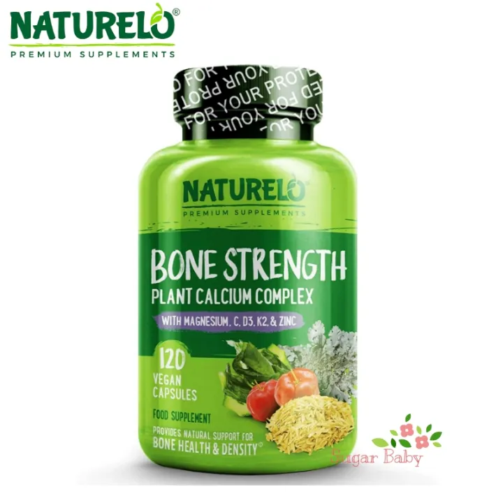 NATURELO Bone Strength Plant-Based Calcium Complex 120 Vegetarian ...