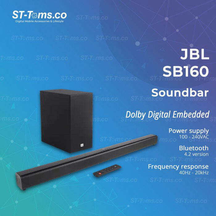 JBL SB160 SB 160 Soundbar with Wireless Subwoofer 2.1 channel | Lazada ...
