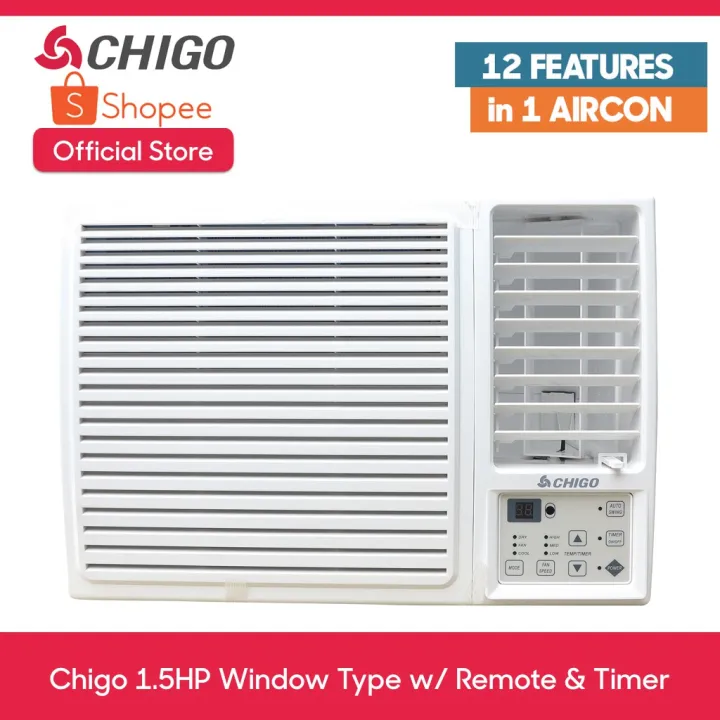Chigo 1.5 HP Remote Controlled Window Type Air Conditioner 12 Features in 1 with Healthy Filters ...