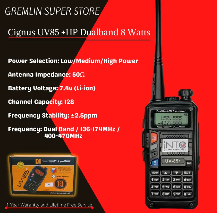 Cignus Uv85+HP Dual band 8watts | Lazada PH