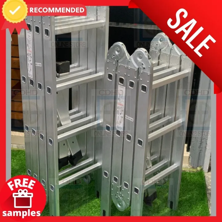 CDHD ALUMINUM LADDER / foldable multipurpose ladder 16 STEPS / 16FT ...