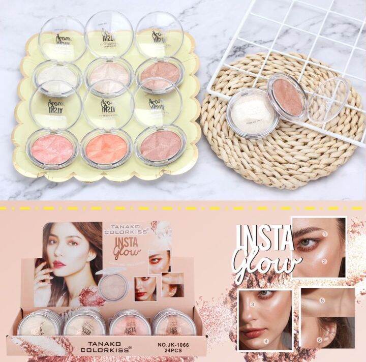 TANAKO Color Kiss Highlighter Powder ไฮไลท์เนื้อเนียน มอบผิวให้ดูโกลว์ ...