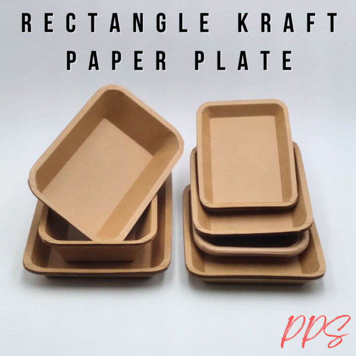 Kraft Rectangle Paper Plate-20pcs | Lazada PH