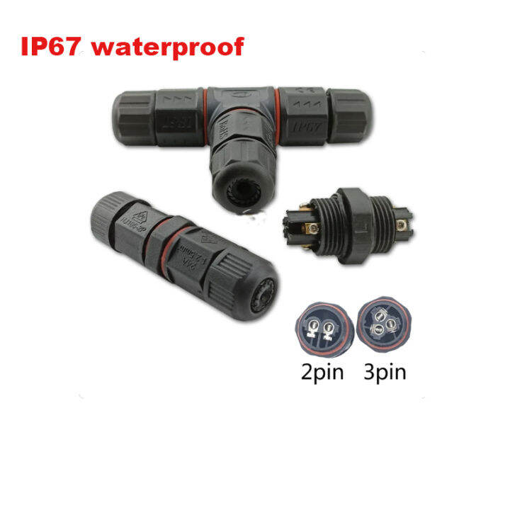 IP67 Waterproof Connector 2 Pin 3 Pin I/T Shape Electrical Terminal ...