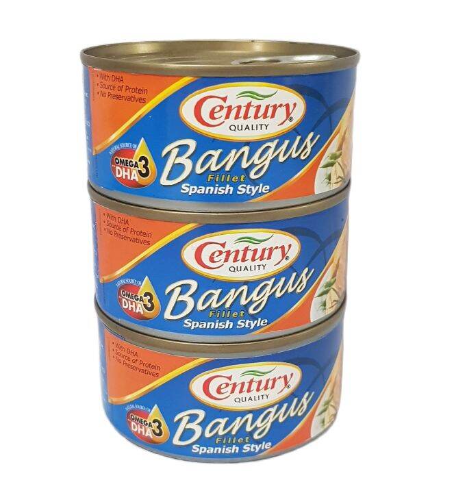 CENTURY Quality BANGUS Fillet Spanish Style (pack of 6 cans x 184 grams ...