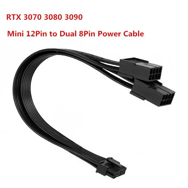 Mini 12Pin to Dual 8Pin PCIE GPU Power Adapter Cable for Nvidia RTX ...