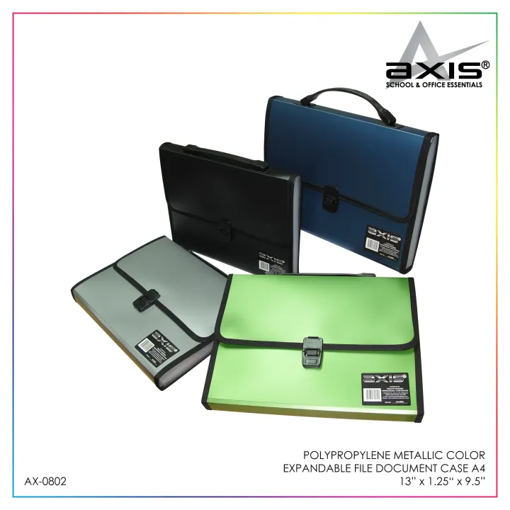Expandable Document Case A4 Short Metallic Color File Folder With Lock ...
