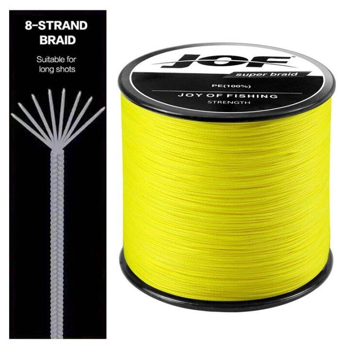 JOF 4/8/12 Strand Braid Fishing Line 300 500 1000M Multifilament ...