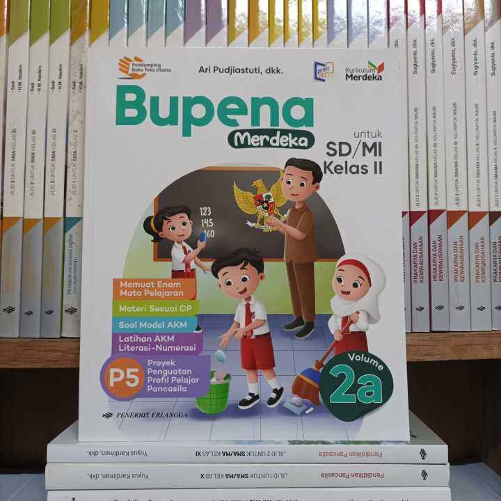 Bupena Merdeka Kelas 2 SD Volume 2A Kurikulum Merdeka Erlangga | Lazada Indonesia