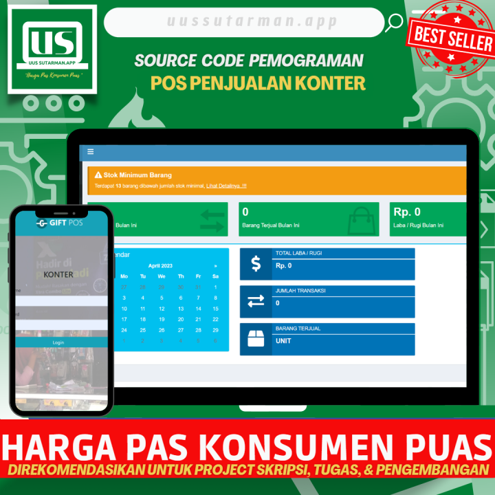 Source Code PHP Aplikasi POS Penjualan Konter dengan CI | Lazada Indonesia