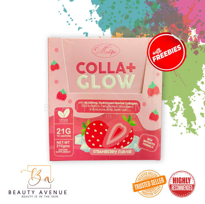 Mistique Colla + Glow with 80,000mg Hydrolyzed Marine Collagen ...
