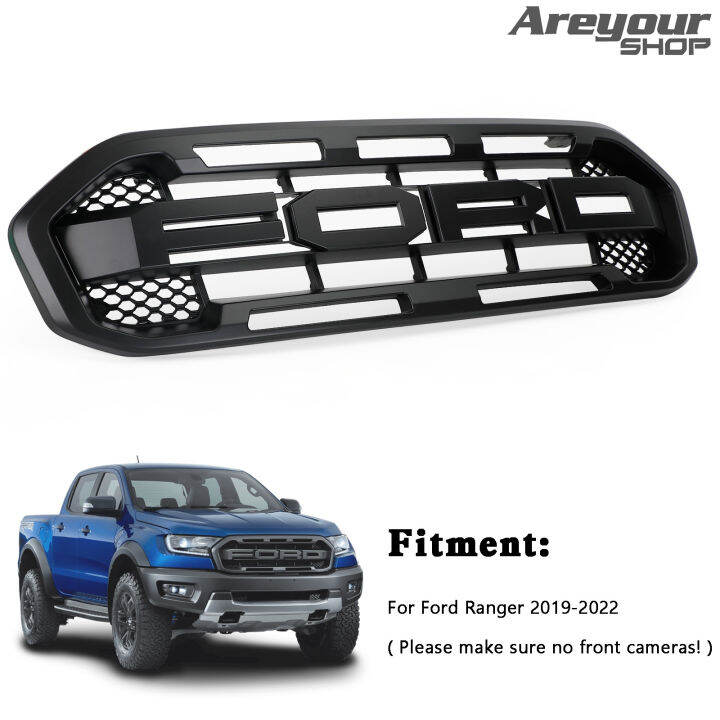 Areyourshop สไตล์แร็พเตอร์ กระจังหน้ารถกระจังหน้าสำหรับ Ford Ranger ...