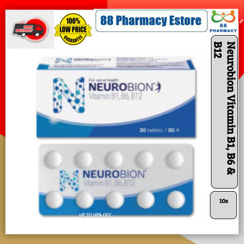 Neurobion Vitamin B1, B6 & B12 10s (SAKIT URAT, KEBAS / NERVE PAIN ...