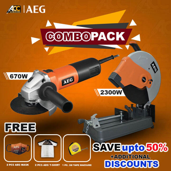 AEG Angle Grinder plus Cut Off Machine | Lazada PH