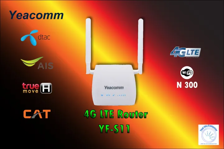 เร้าเตอร์ ใส่ซิม Yeacomm YF-S11 4G LTE Wireless Router ซิมการ์ด เร้าเต ...