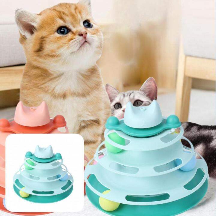 Pets Interactive Toys Cats Four-tier Turntable Pet Intellectual Track ...