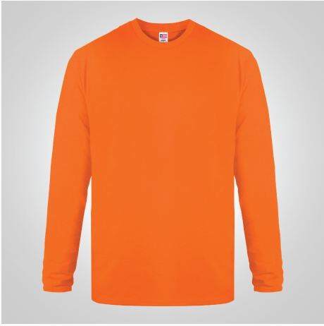 Baju Kaos Polos Warna Orange Lengan Panjang Bahan Katun | Lazada Indonesia