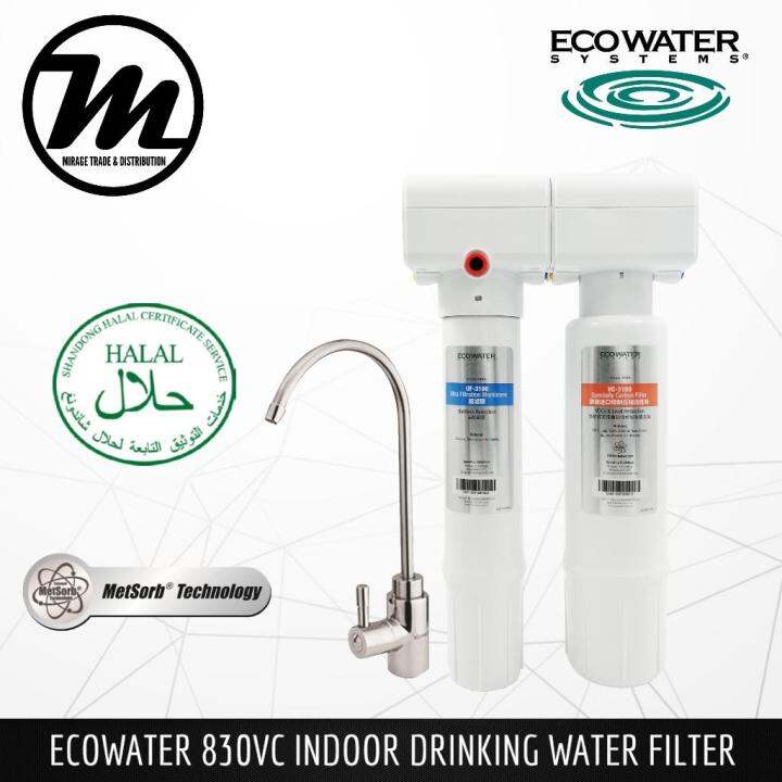 HALAL CERTIFIED ECOWATER 830VC Healthy Drinking Indoor Under Sink Dual ...