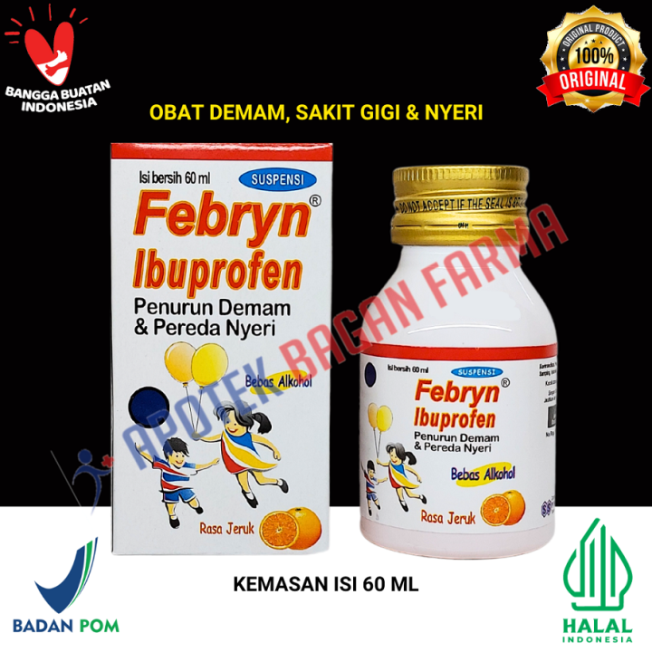 FEBRYN SIRUP 60 ML / OBAT DEMAM / SAKIT GIGI / NYERI | Lazada Indonesia