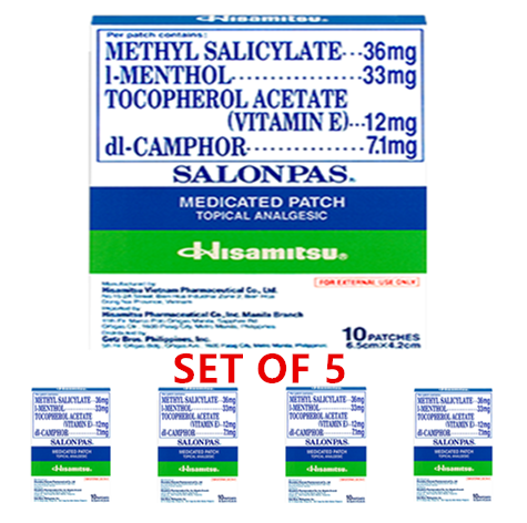 (SET OF 5 ) SALONPAS Medicated Patch (10 Patches) | Lazada PH