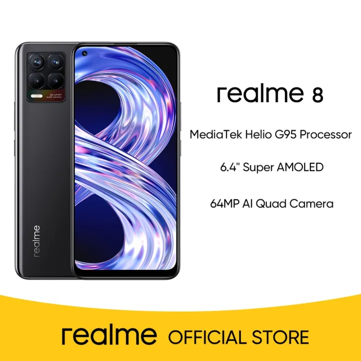 realme 8 4G (8+128GB) Only black! No other colors large memory high ...