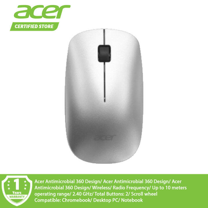 ACER THIN N LIGHT USB WIRELESS MOUSE AMR020 (SPACE GRAY) | Lazada