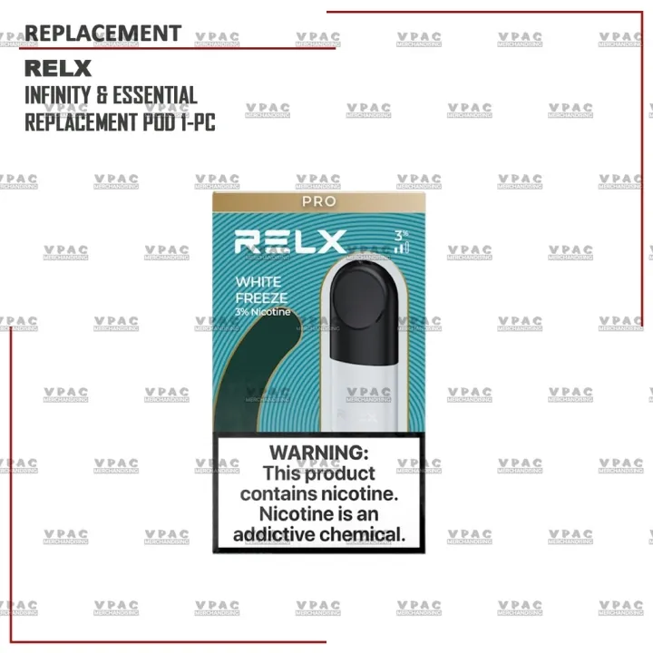 RELX Infinity Essential Pro Replacement Pod White Freeze Icy Slush (3 5 ...