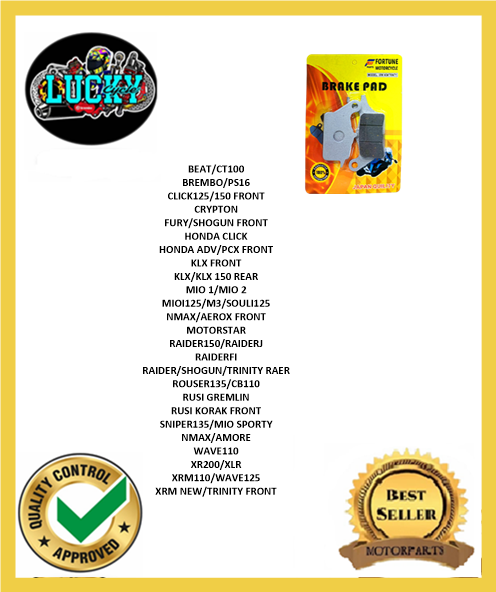 BRAKE PAD XRM WAVE TRINITY WAVE 110 FURY RAIDER 150 | Lazada PH