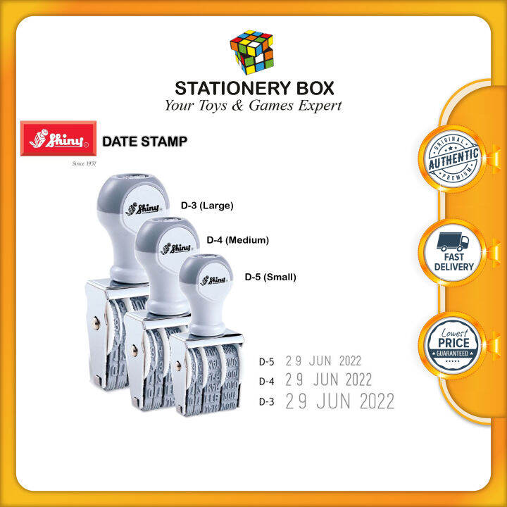 Shiny Office Stamp Date Stamp (until years 2034) Steel frame with ...