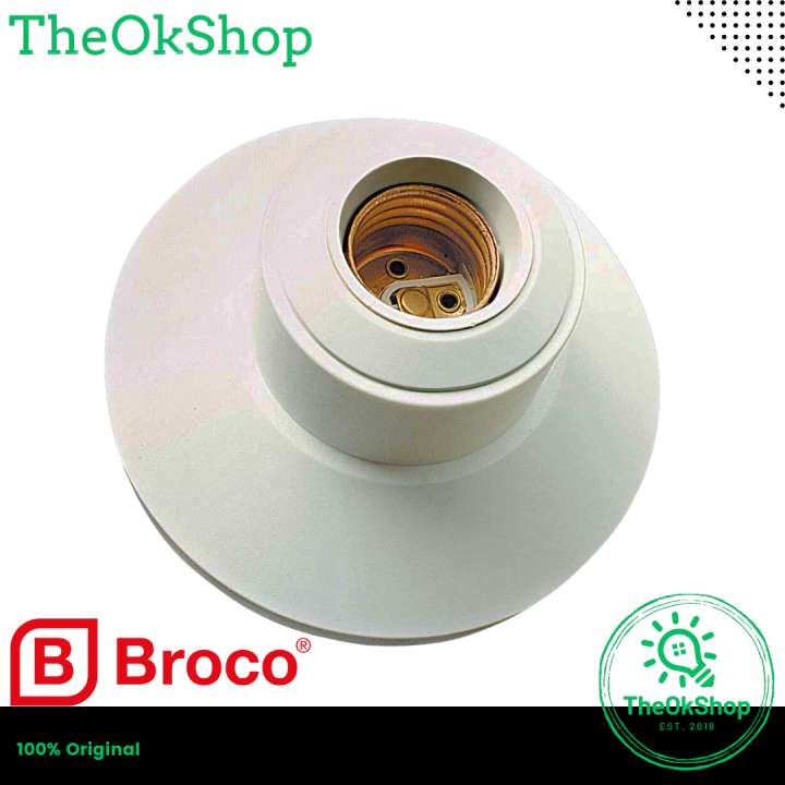 Broco Fitting Plafon Lux Besar Bulat 12101 E27 SNI | Lazada Indonesia