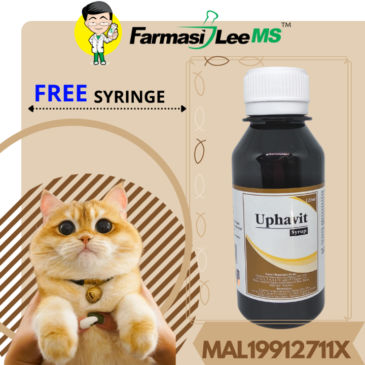 Uphavit Syrup 120ml (Exp 09/2024) Free Syringe Vitamin untuk Haiwan ...