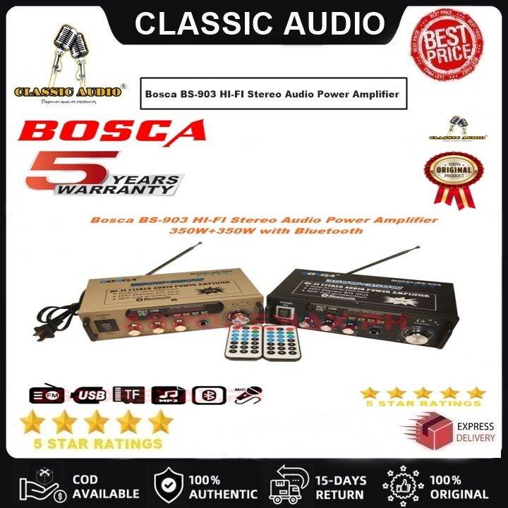 Bosca BS-903 By Classic Audio-HI-FI Stereo Audio Power Amplifier 350W ...