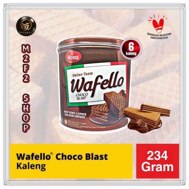 Roma Wafer Wafello Cokelat Choco Blast Kaleng - 234 gr (Kemasan 6 Pcs ...