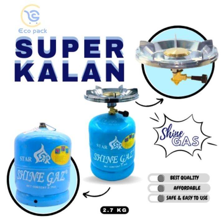 Shine gas Super Kalan with burner set 2.7kg (without contain) | Lazada PH