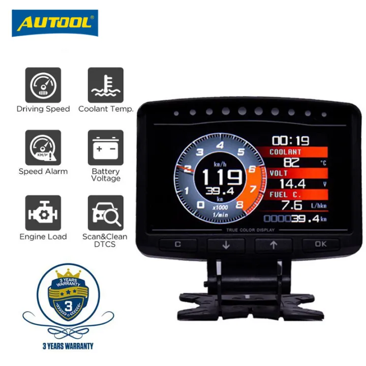 AUTOOL Obd2 Hud Head-Up Display with Trouble Code Read Clean Features ...