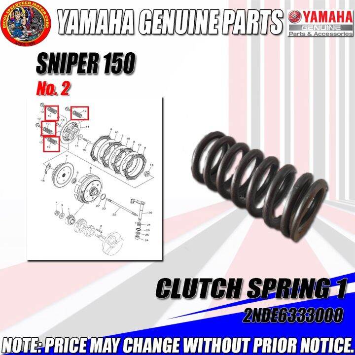 SNIPER 150 CLUTCH SPRING 1 (YGP) (Genuine: 2ND-E6333-00) PRICE PER ...