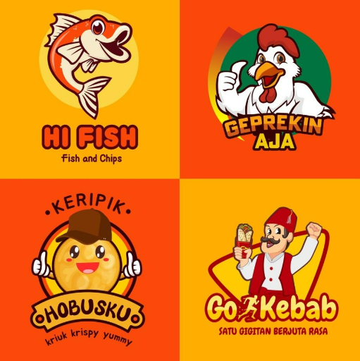 Promo Jasa Desain Maskot Logo Makanan, pedagang kakilima / Umkm Cepat ...