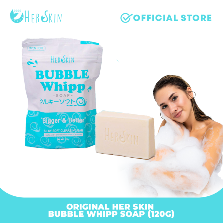 HerSkin Bubble Whipp Soap (120g) Bigger and Better Silky Soft Cleansing ...